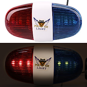 Kids Bike Police Sound Light - Oumers Electronic Horn Bike LED Light, Christmas Birthday Gift New Year Present for Your Children (Batteries Not Included)