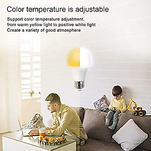 Smart Light Bulbs RGB+CCT Color Light Bulb WiFi Smart Bulbs Compatible with Alexa Google Home Smart Things No Hub Required Dimmable LED A19 E26 Multicolor High CRI High Brightness 9W 800LM 4Pack