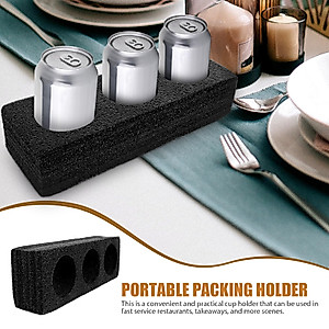 Cabilock Milk Tea Cup Holder Compostable Cup Holder Portable Coffee Cup Food Tray Pearl Wool Coffee Tray Disposable Trays Cup Carrier Foam Pearl Cotton Bottle Rack Takeaway Box re-usable