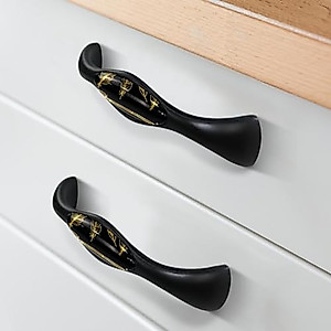 Pull Handle Fence Handle Long Cabinet Handles for Interior, Closet, Drawer, Outdoor, Garage, Golden Feather