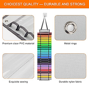 Vinyl Roll Storage with 2 Hooks, AngleKai Vinyl Organizer Storage Craft with 24 Compartments for Craft Vinyl Holder Wall Mount/Over Door Vinyl Storage Organizer Rack