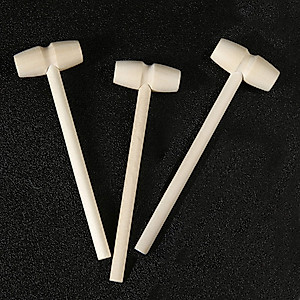 DOMG 50 Pieces Mini Wooden Hammers for Chocolate Breakable Heart Bulk