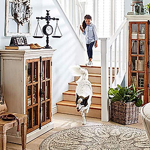 Crate and Barrel Caldera Grey Traditional Persian Style Round Handmade Tufted 100% Woollen Area Rugs & Carpet (8x8 ft - 240x240 cm)