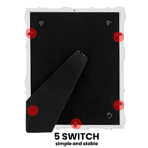 LARAINE Picture Photo Frame 8x10 Metal 2023 Christmas High Definition Glass Display Pictures for Tabletop Home Decorative Holiday Gift (Red,8x10)