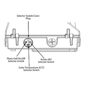 RAB W22-S-30 30W LED Wall Pack Light, 120-277V, Dusk to Dawn with Photocell, 4508LM, Power & Color Temperature Adjustable (3/4/5K), Light Throw (0-45 Deg), 0-10V Dim, Glass Lens, DLC Premium, Bronze