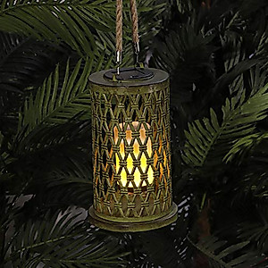 Alpine Corporation QLP1350SLR-HH-TM Alpine Metal Solar Lantern, Gray