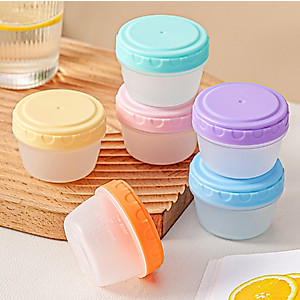 TOUWMX 12 Pack Salad Dressing Containers, 2oz Leakproof Sauce Containers with Lids, Portable Lunch Box Accessories, BPA Free, Microwave & Dishwasher Safe