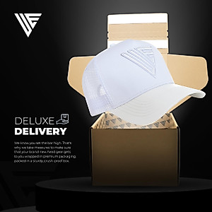 Urban Effort Mesh Back Cap - for Men Baseball Hat 5-Panel Trucker Hat Snapback Closure for Outdoors (Trucker Hat, White)