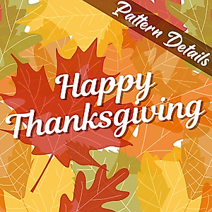 Whaline 24Pcs Thanksgiving Greeting Cards Assortment with Stickers and Envelopes 5" x 7" Large Happy Thanksgiving Cards Fall Leaves Patterned Thankful Grateful Note Cards for Party Favor Supplies