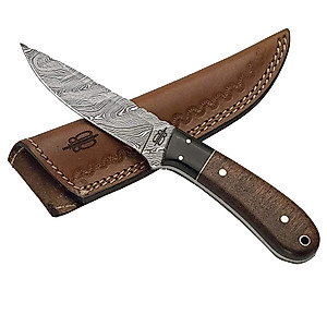 BUCKNBEAR KNIVES Custom Handmade Spear Hunting Knife w/ G10 & Walnut Wood