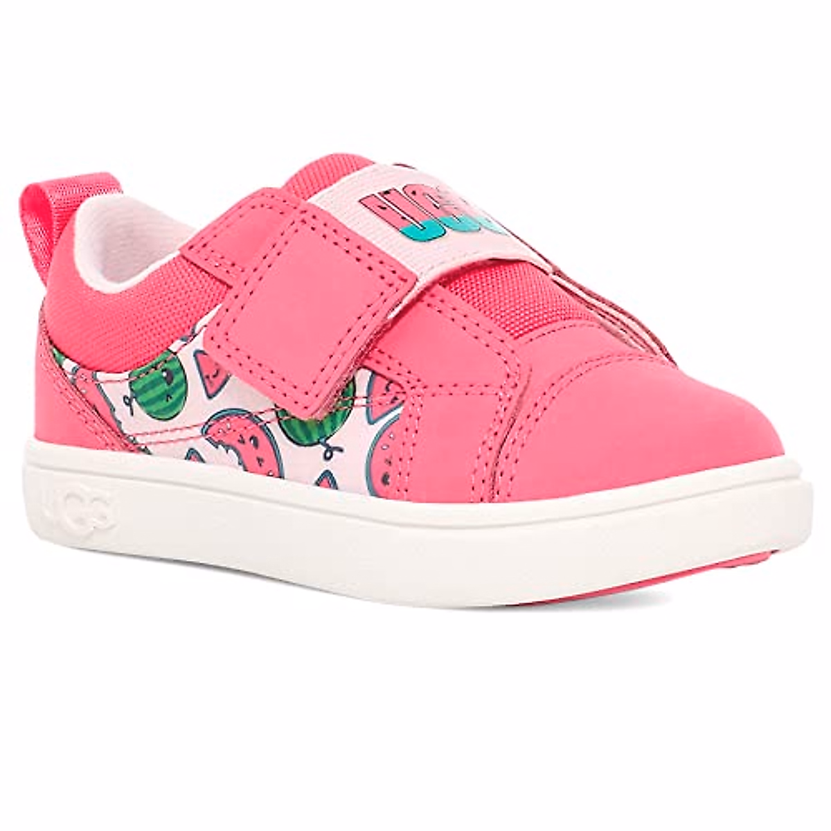 UGG Unisex-Child Rennon Low Watermelon Stuffie Sneaker, Watermelon, 12 Little Kid