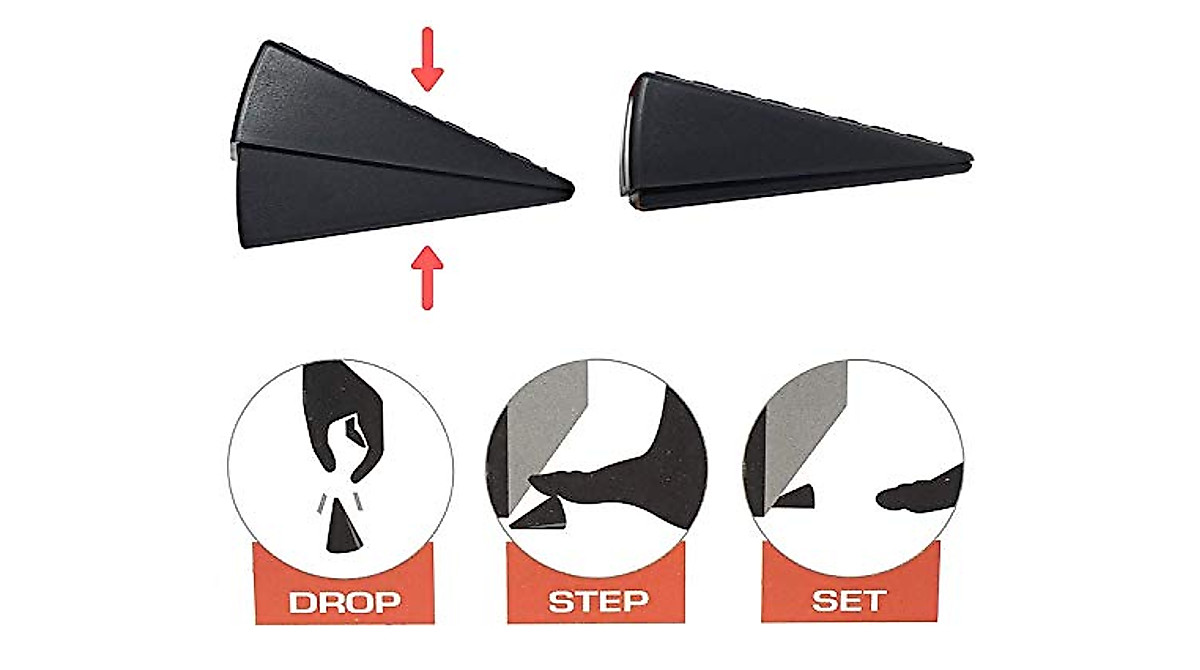 Heavy Duty Adjustable Spring Loaded Door Stop - Secure Heavy Doors