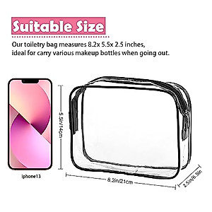 CADAVO TSA Approved Toiletry Bag, 3 Pack Clear Travel Bags for Toiletries, Quart Size Makeup Cosmetic Bag Organizer for Women Men Travel Accessories(Black)