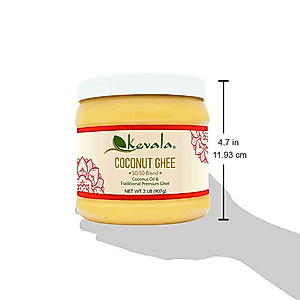 Kevala Coconut Ghee 2 lb (32 oz) Clarified Butter, Organic Coconut Oil, Cold Pressed