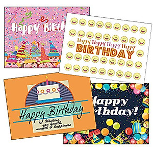 36 Pack of Birthday Card Assortment - 5x7 Cards - Boxed Set of 36 Cards & Envelopes Bulk Business Pack