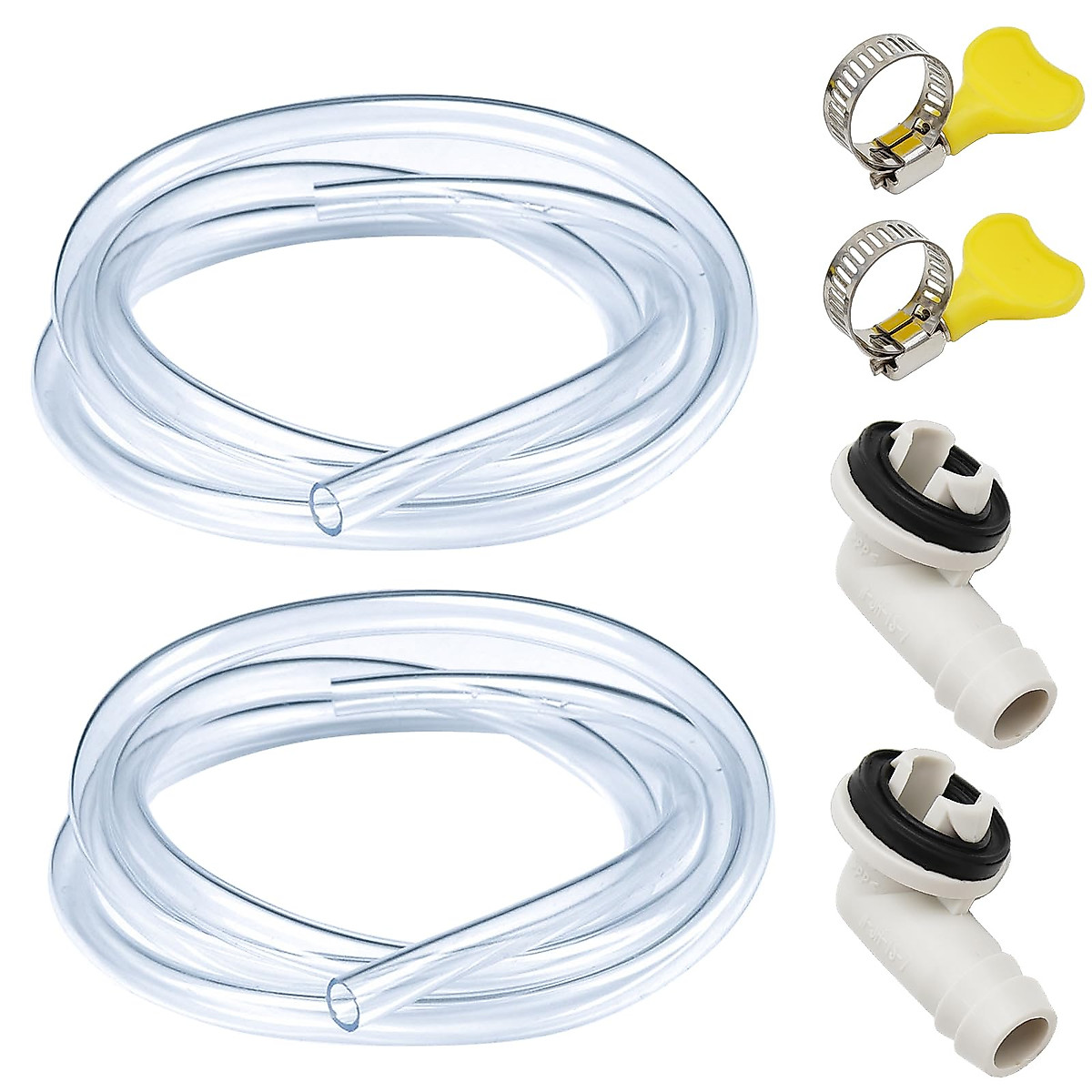 Air Conditioner Drain Kit, Portable Air Conditioner Window Kit for Universal Mini-Split AC Unit and Window Air Conditioning Unit, 10ft Drain Hose + 3/5 Inch AC Drain Hose Connector