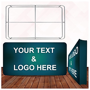 Wall Box Fabric Displays Portable Promotional Stand Aluminum Coated Frames – Best Use for Trade Shows, Indoor Exhibitions, Events, Retail Stores, Malls (Double Sided Print, 20' x 10')