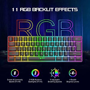 SELORSS Gaming RGB Wired Keyboard and Mouse Combo - USB Gaming Keyboard Compact 61 Keys RGB LED Backlit & Gaming Mouse 6400 DPI - Wired Switch Contoller for Nintendo,Windows PC Gamers,PS4-4 in 1