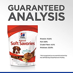 Hill's Soft Dog Treats, Soft Savories with Peanut Butter & Banana Dog Snacks, Healthy Dog Treats, 8 oz. Bag