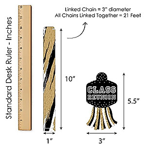 Big Dot of Happiness Reunited - 90 Chain Links and 30 Paper Tassels Decoration Kit - School Class Reunion Party Paper Chains Garland - 21 feet