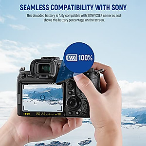 NEEWER 2280mAh NP-FZ100 Replacement Battery Charger Set, 2 Batteries and 1 USB Dual Channel Charging Case Compatible with Sony ZV-E1, FX3, FX30, A1, A9 II, A7R V, A7R IV, A7S III, A7 IV, A6600, A7C