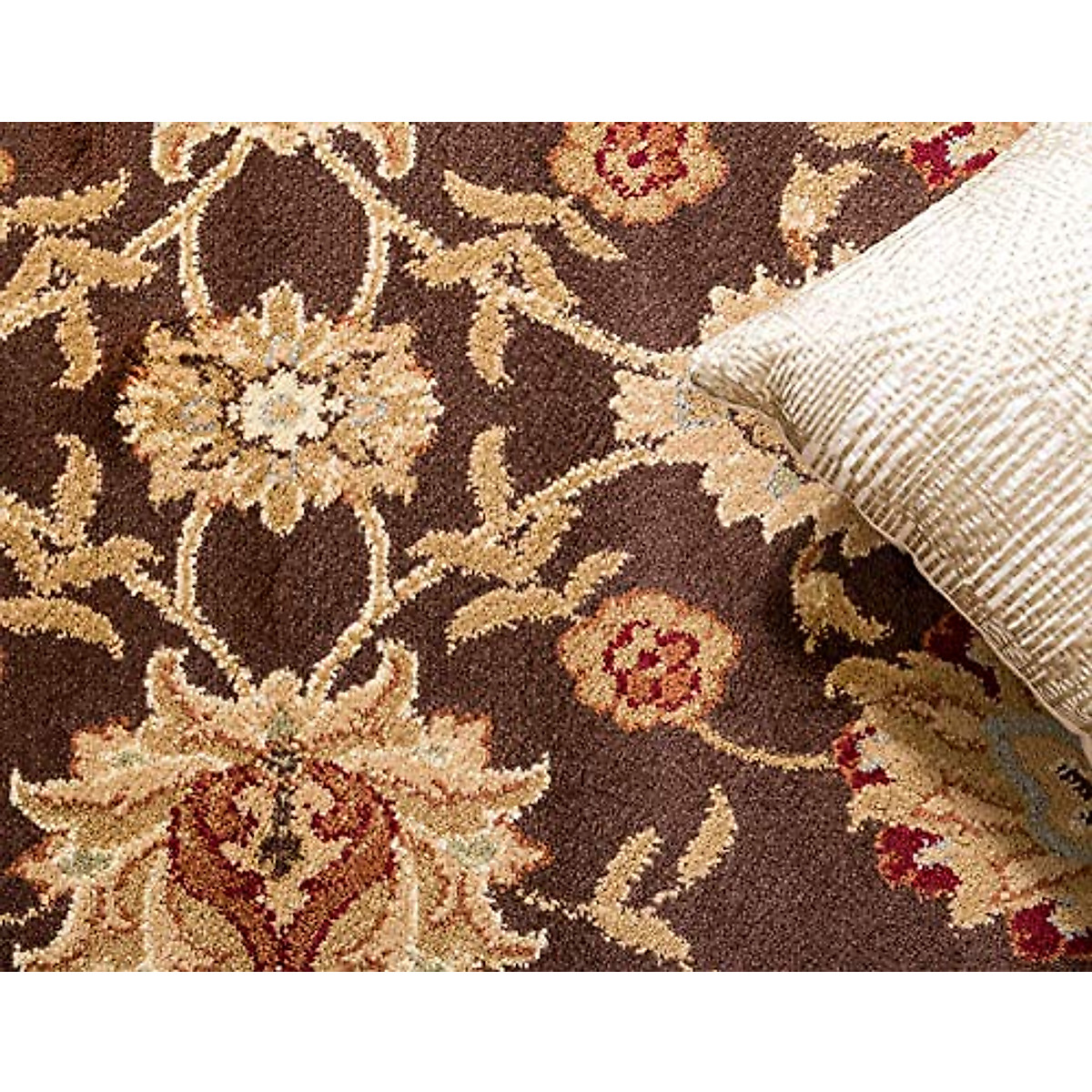 Unique Loom Voyage Collection Traditional Oriental Classic Intricate Design Area Rug, 7' 1" x 10' Rectangle, Brown/Cream