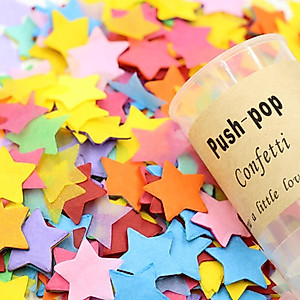Mybbshower Rainbow Paper Star Confetti Table Scatter for Birthdat Party Pack of 4000 Pieces
