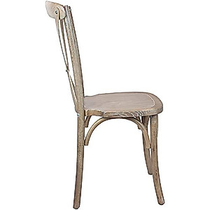 Flash Furniture Advantage Driftwood X-Back Chair