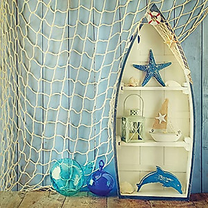 Fish Net Decorative, Fishnet for Party Decorations, 14 ft x 4 ft - Fish Netting Decor for Mermaid, Pirate, Shark, Nautical, Under The Sea Birthday by 4E's Novelty