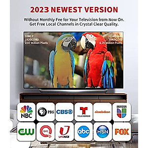 2023 Newest HD TV Antenna up 180 Miles Range-Indoor Antenna Support 4K 1080P All Older TV's & Smart TV, Digital Antenna with Amplifer Signal Booster-18 FT Premium Coaxial Cable