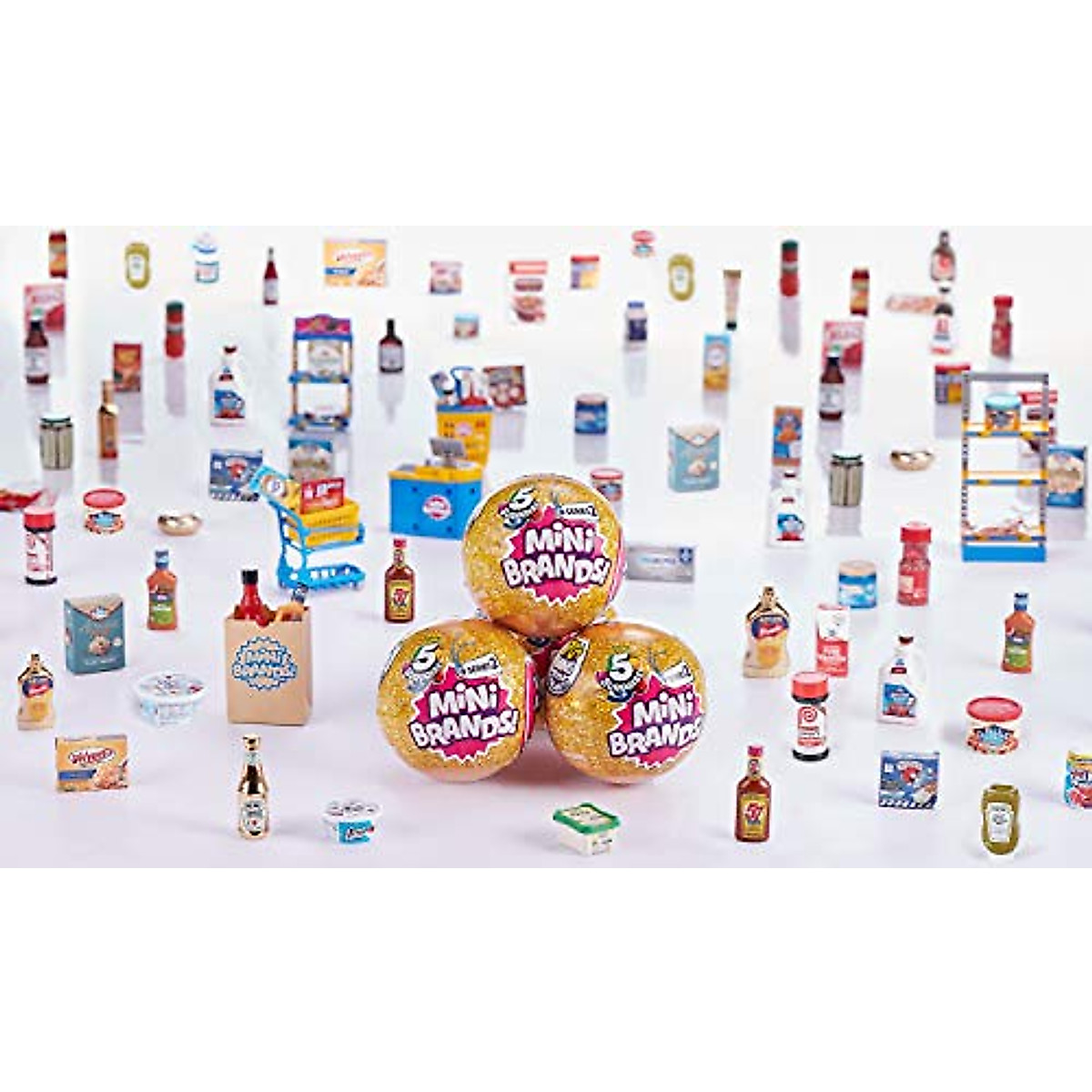 5 Surprise Mini Brands Series 2 by ZURU (2 Pack) Amazon Exclusive Mystery Real Miniature Brands Collectible Toy Capsule - Gold ( PVC Tube Packaging)