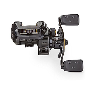 Abu Garcia PMAX3-L Pro Max Low-Profile Baitcast Fishing Reel, Left Hand,Gold,Black