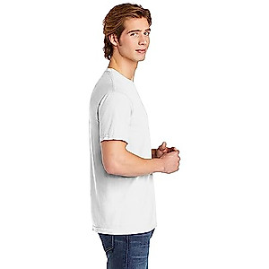 Comfort Colors mens Adult Short Sleeve Tee, Style 1717 T Shirt, White (2 Pack), Large US