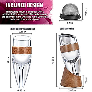 Wine Aerator Instantaneous Decanter, Specially Designed and Manufactured for All Wine Enthusiasts the Instant Sobering Aerator, Great Gift Gifts - With Packaging Box (Clear)