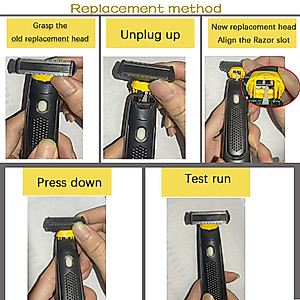 JUPSDDTH Replacement Blades for Electric Razor Solo Trimmer Titanium Replacement Cutter Head