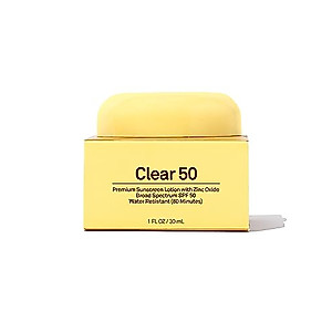 Sun Bum Original SPF 50 Clear UVA/UVB Face Sunscreen with Zinc And Vitamin E | Broad Spectrum Moisturizing Vegan and Hawaii 104 Reef Act Compliant (Octinoxate & Oxybenzone Free) | 1 Fl Oz