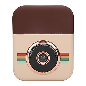 PUSOKEI Kids Camera, 12MP Kids Print Camera with 2.4 IPS HD Screen Black and White Print Camera with 16GB SD Card 1080P Video Camera 2 Roll Paper One Click Print Gift