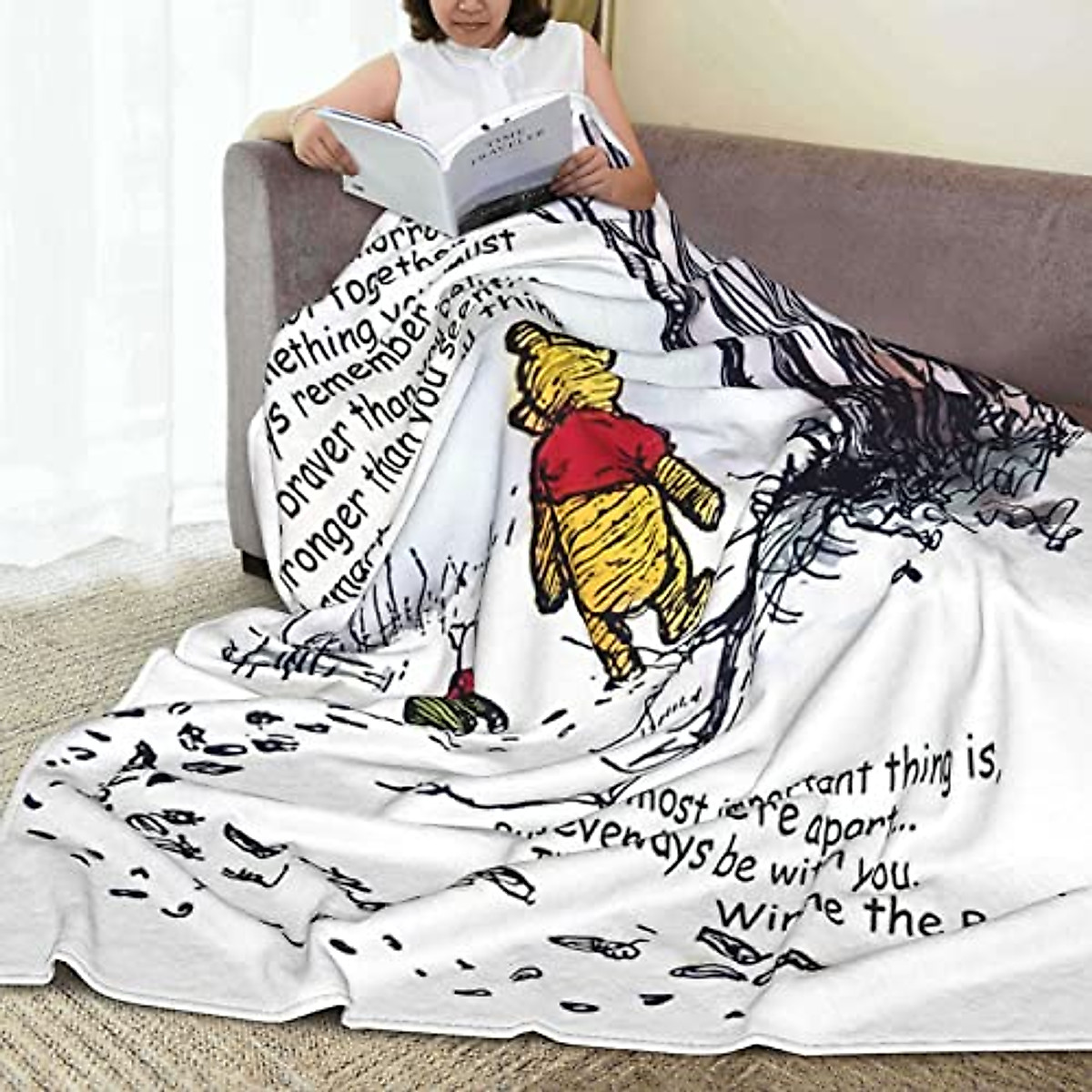 Cartoon Blanket Flannel Fleece Throw Blankets Super Soft Cozy Warm Plush Bedding for Sofa Living Room Bedroom (Color 3, 50X40Inch)