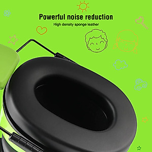 Kids/Toddler Ear Protection Safety Ear Muffs For Age 3-16 Noise Cancelling Headphones 27.4dB Kids Hearing Protection Earmuffs (Green)