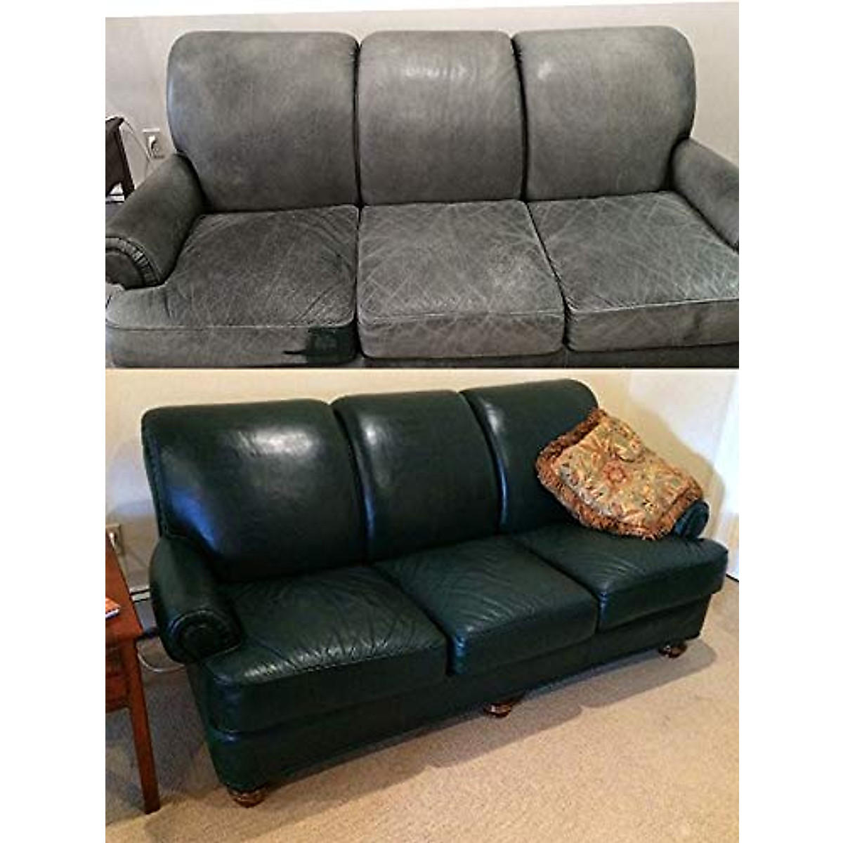 Leather Max Large Project Leather and Vinyl Repair Kit - Restorer of Your Furniture, Jacket, Sofa or Car Seat, Super Easy Instructions, Restore Any Material, Bonded, Pleather, Genuine (Wine)