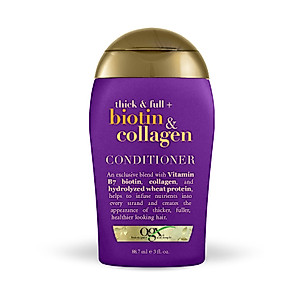 OGX Thick & Full + Biotin & Collagen Conditioner, 3 Ounce Trial Size