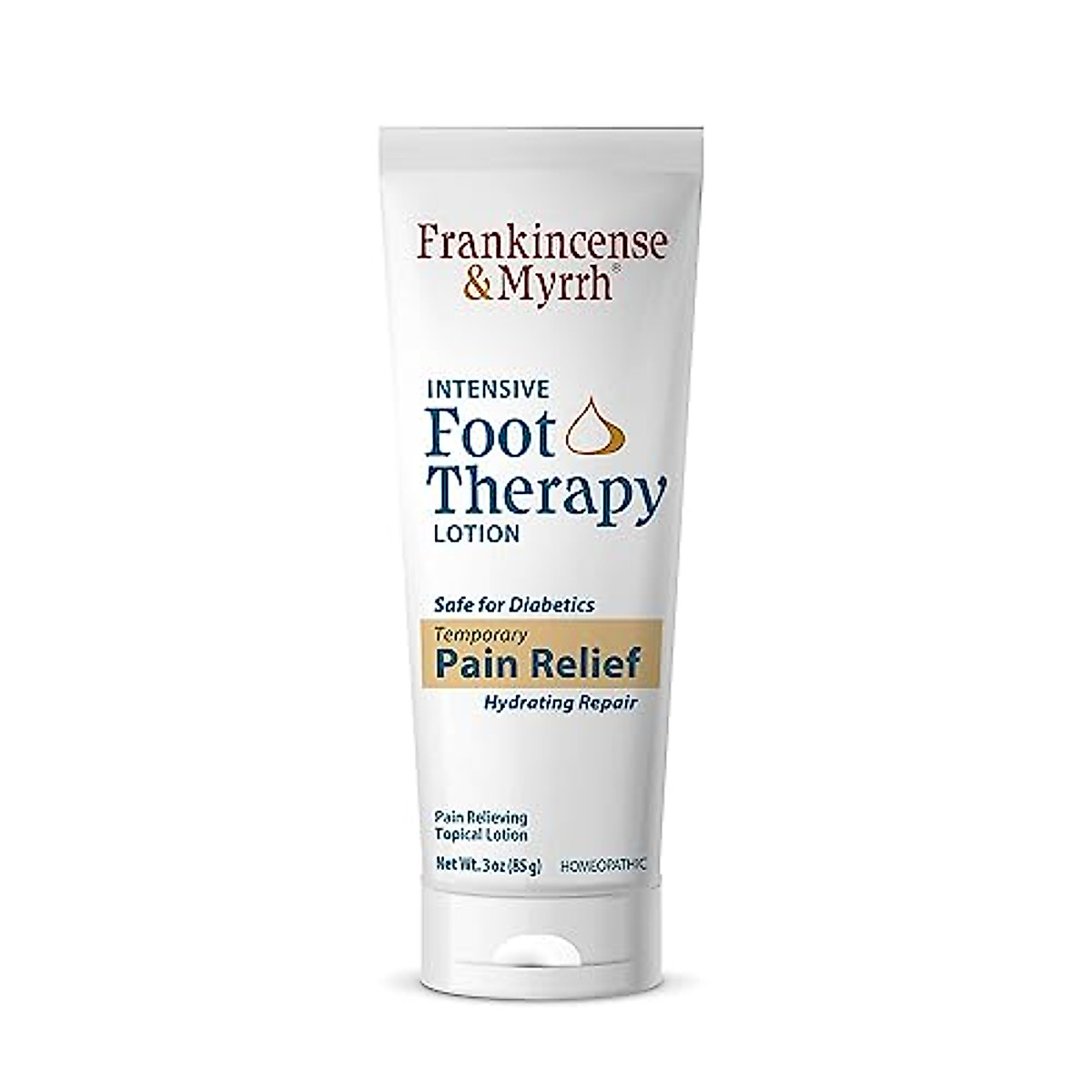 Frankincense & Myrrh Foot Pain Relief Lotion - Intensive Foot Therapy - Dual Action Neuropathy Cream for Legs & Plantar Fasciitis Relief | Hydrating Skin Repair with Essential Oils, 3 Ounce (1-Pack)