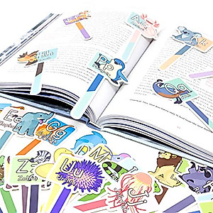 Youngever 139 Pieces Bookmarks, Kids Bookmarks with 8 Themes, Car Boat Plane Train Unicorn Cactus Animal Alphabet Cold Drinks Ice Cream Dessert Fruit