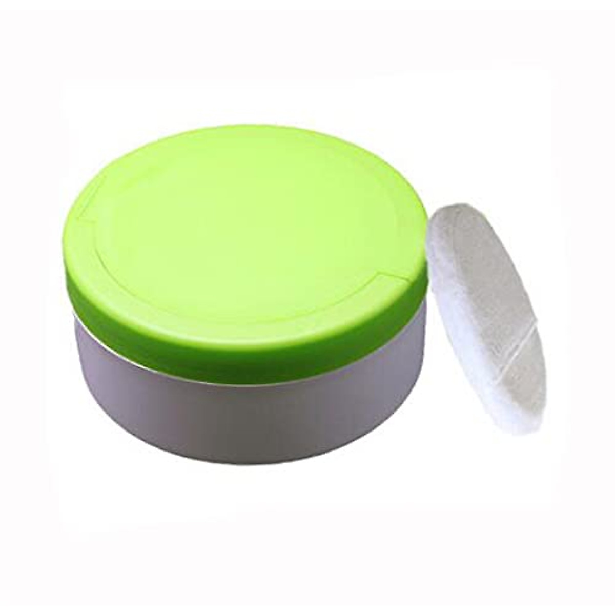 Ericotry 1Pcs Portable Plastic Baby Skin Care Baby After-Bath Powder Puff Kit Container Dispensor Case Container Talcum Powder Case Jar Pot with Powder Puff and Sifter