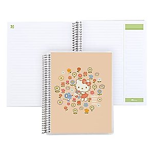 Erin Condren 7" X 9" Spiral Bound Productivity Notebook - Hello Kitty Kindness Grows From Within, 160 Lined Page Note Taking & Writing Notebook, 80 Lb, Thick Mohawk Paper, Stickers Included