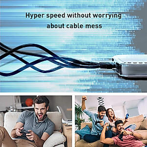 Cat 8 Ethernet Cable 100 ft,Indoor & Outdoor LAN Cable,Gaming Internet Network Computer Patch Cord, Faster Than Cat5e/Cat5/Cat6/Cat7,Waterproof Slim Cat8 High Speed Wire for Router, Modem