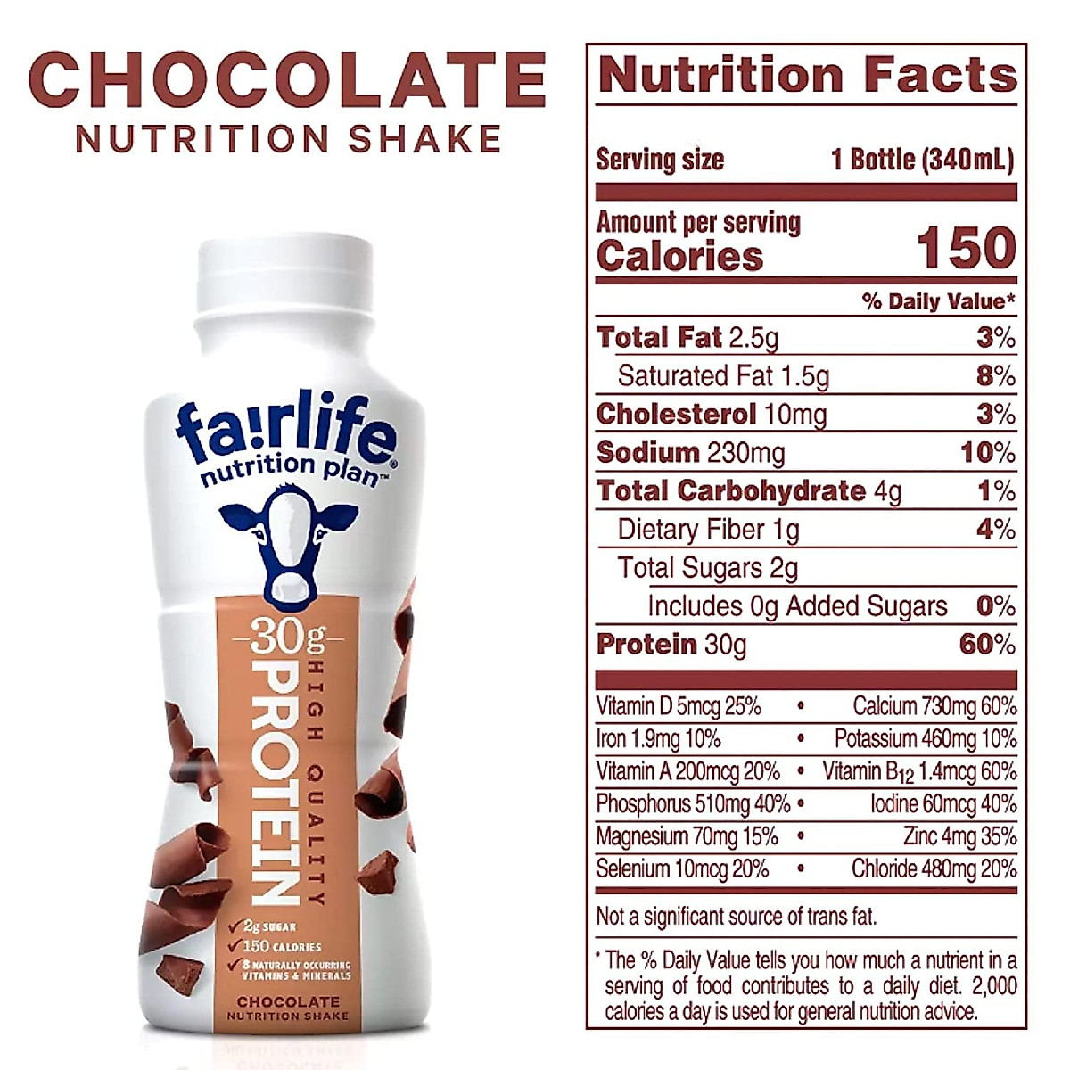 Fairlife Nutrition Plan High Protein Shake Variety Pack- 11.5 Fl Oz (12 Pack) (6 Chocolate & 6 Vanilla) In Accents Depot Packaging