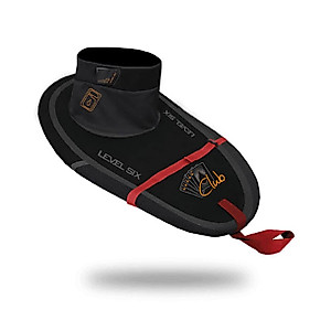 Level Six Club Bungee Whitewater Kayak Spray Skirt-Black-XLDeckS/MTunnel
