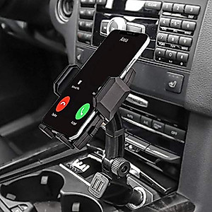 woleyi Fast Charging Car Phone Holder, Dual USB Port Car Charger Mount 360 Degree for iPhone 11 Pro Max 11 Xr Xs 8 Plus 8 and All 3.5-6.8 Inch Smartphones