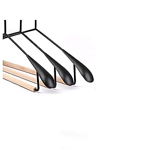 N/A Wooden Hangers Metal Suit Hangers Wide Shoulders and Trousers bar Hangers Wardrobes Storage Racks
